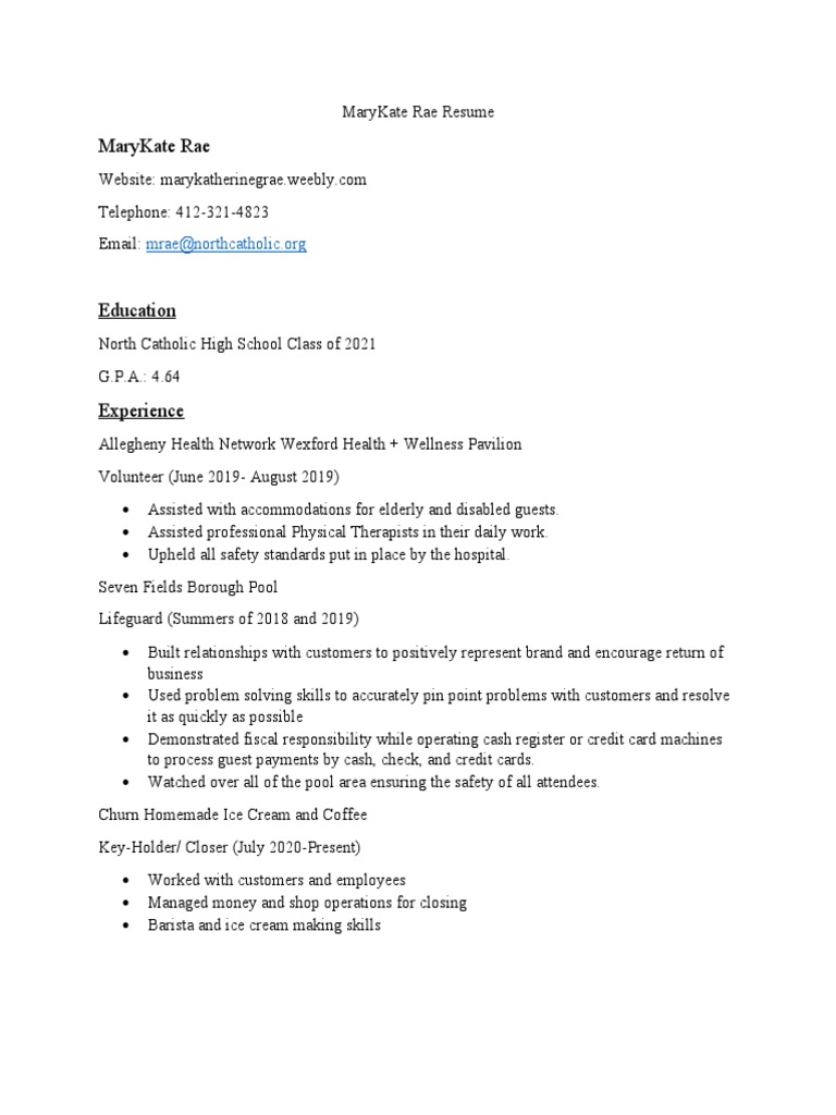 Rae Resume | PDF