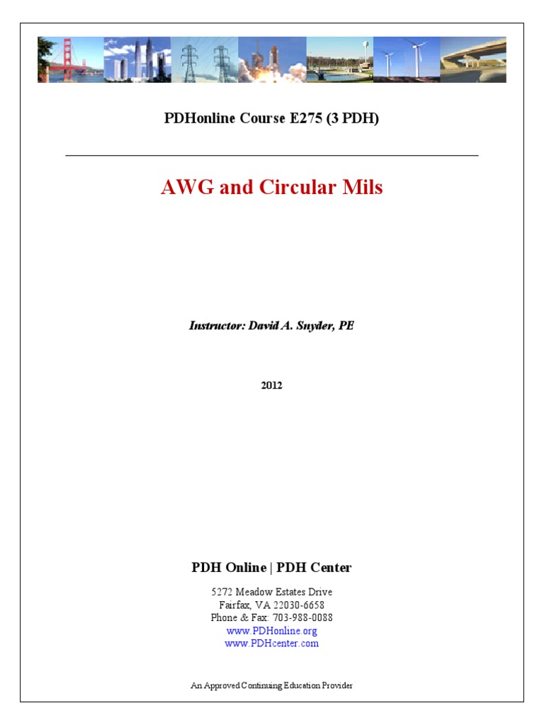 Circular Mils - AWG-Tables PDF | PDF | Area | Wire