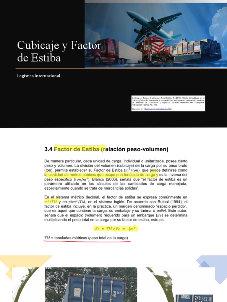 Cálculo del Factor de Estiba | PDF