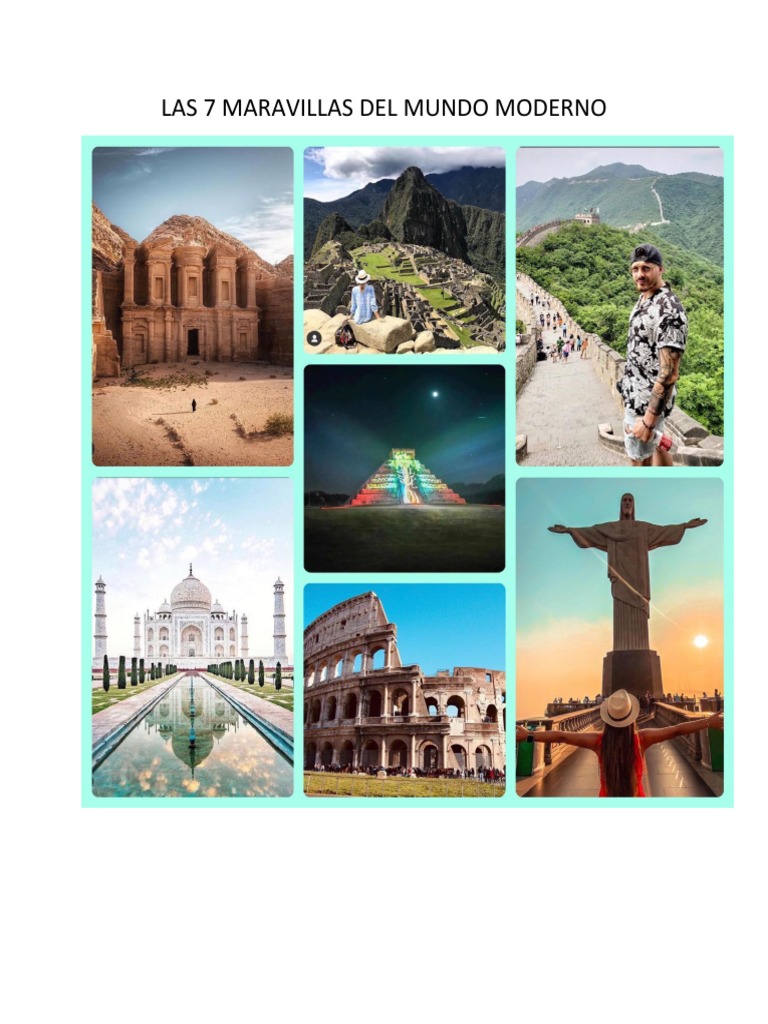 Las 7 Maravillas Del Mundo | PDF | Rodas | monumento