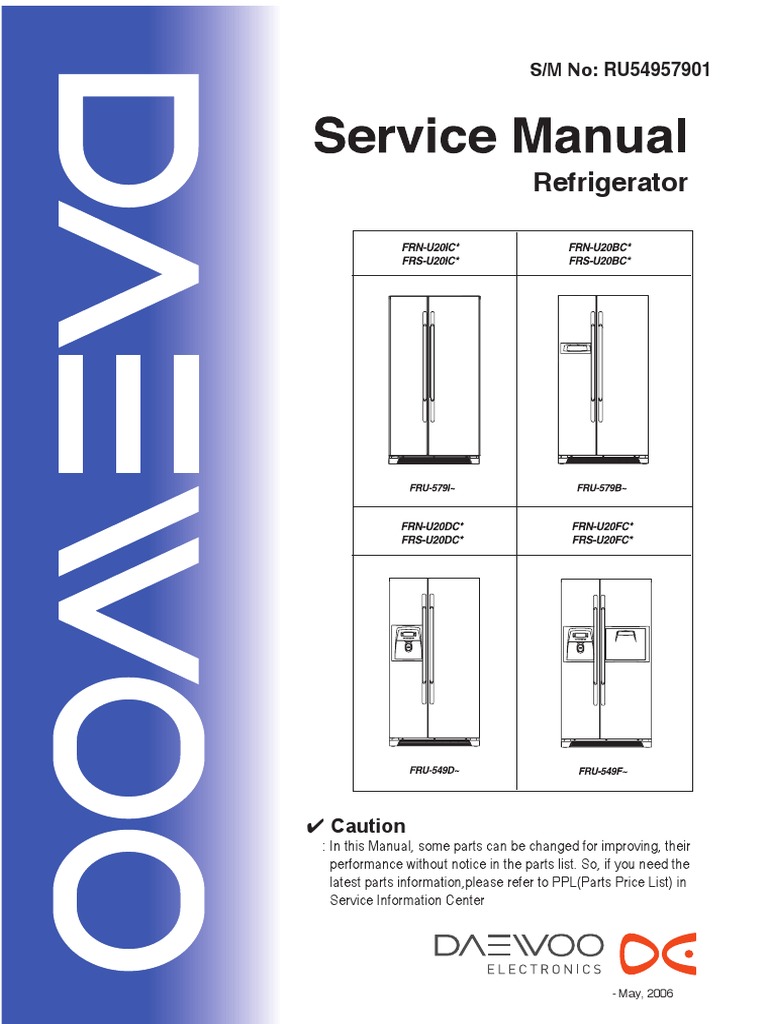DAEWOO Refrigerador | PDF | Refrigerator | Engineering Thermodynamics