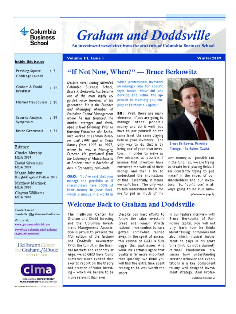 Bruce Berkowitz's Value Investing Insights | PDF | Investing | Bonds ...