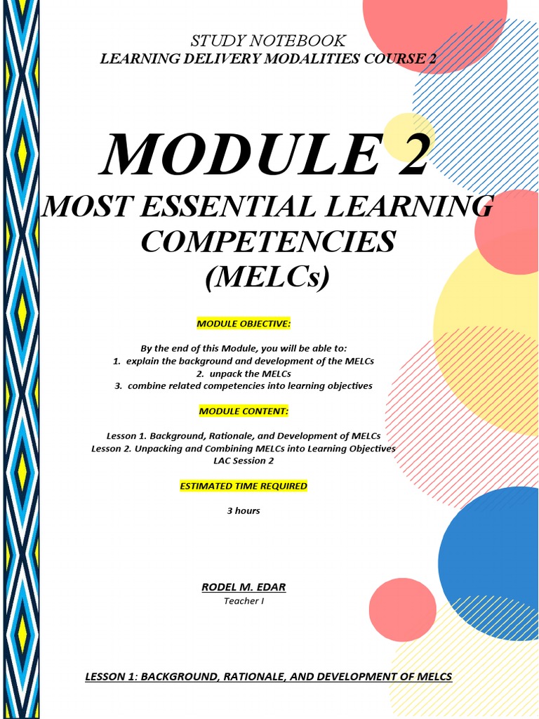 Module 2 Study Notebook | PDF | Competence (Human Resources) | Curriculum