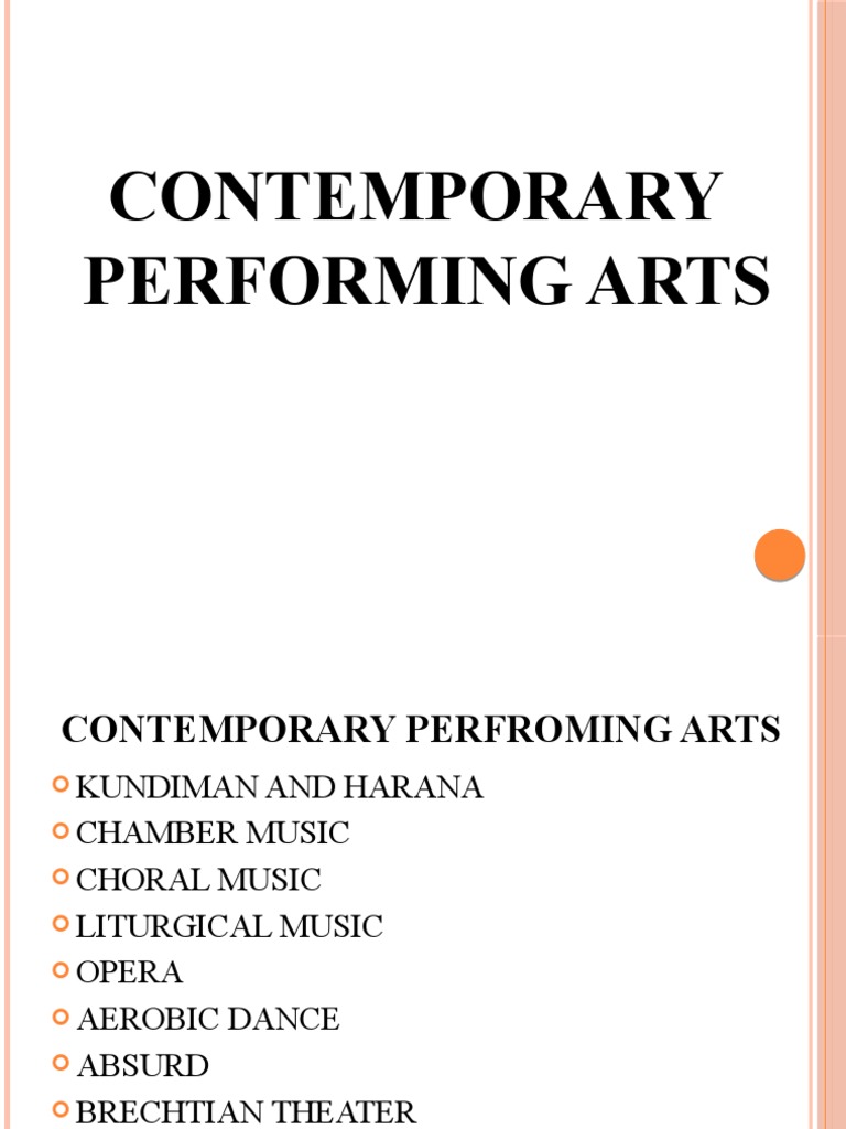 Contemporary Performing Arts | PDF | Dances | Choir