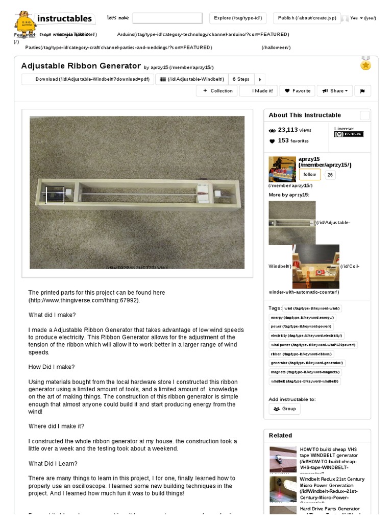 Adjustable Ribbon Generator | PDF | Rectifier | Electric Generator