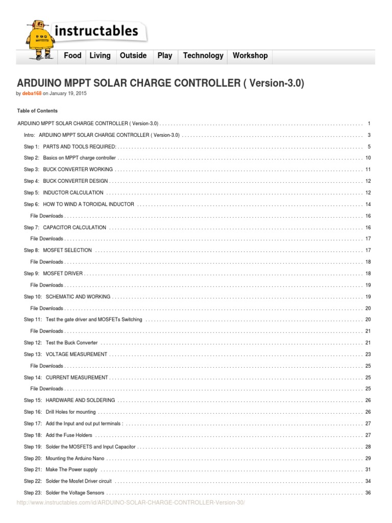 Arduino MPPT Solar Charge Controller (Version-3.0) : Food Living ...
