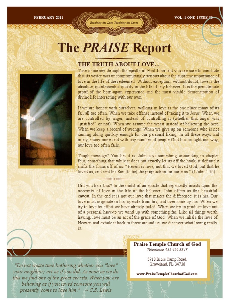 The Praise Report February 2011 | PDF