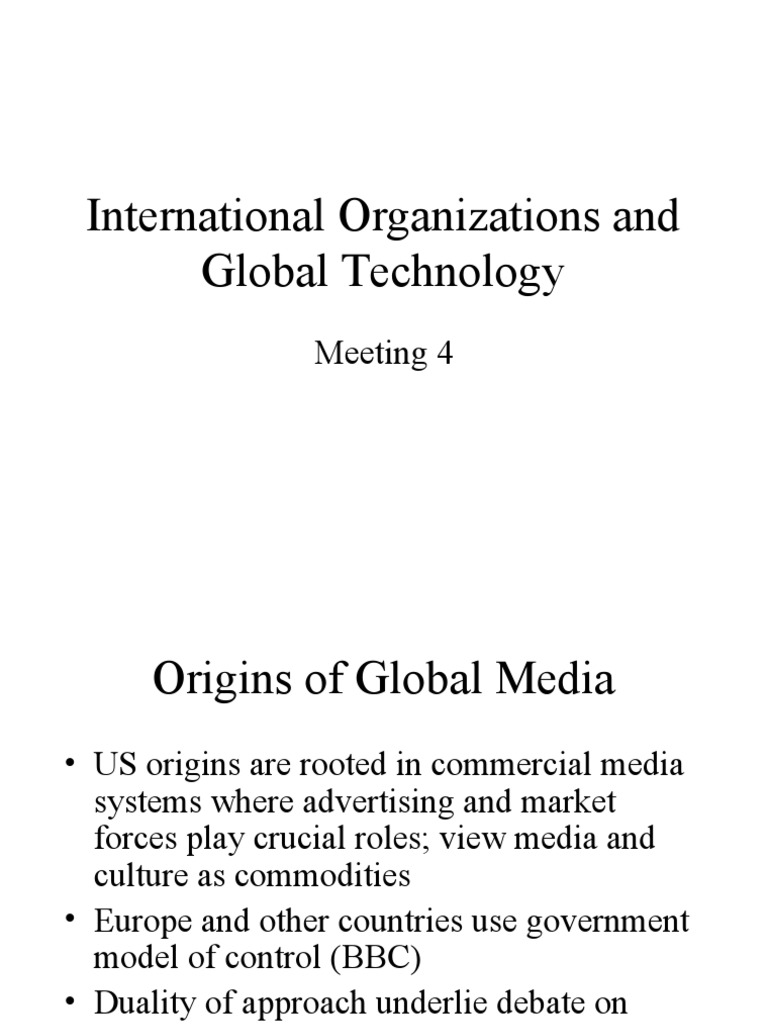 Global Technology | PDF | Unesco | Public Sphere