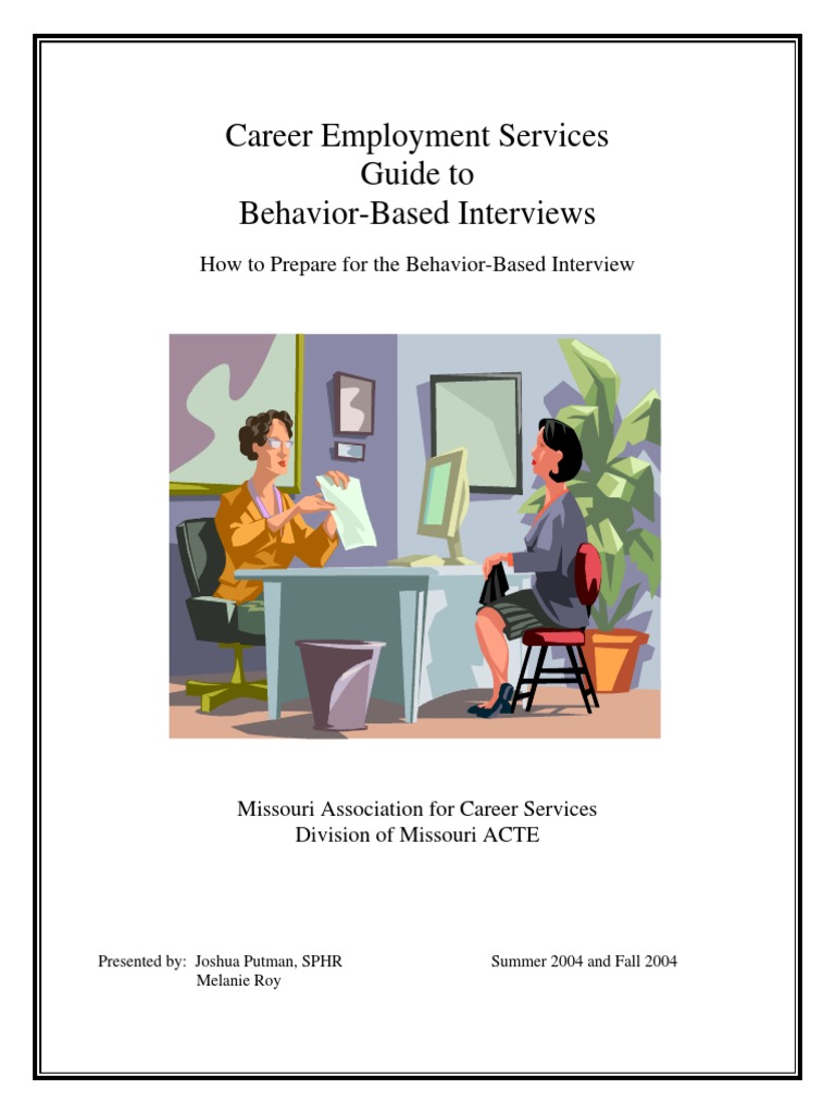 Career Employment Services Guide To Behavior-Based Interviews | PDF ...