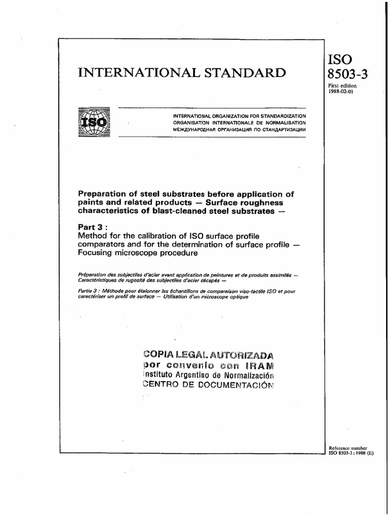 Iso 8503-3 PDF | PDF