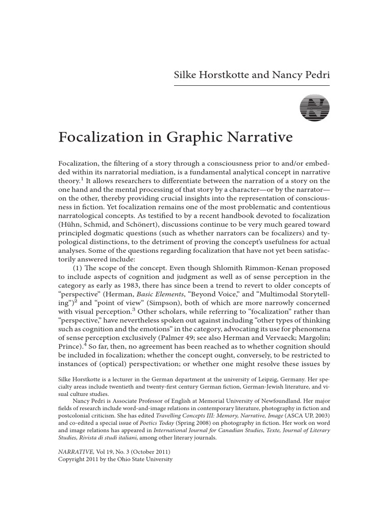 Focalization Horstkotte Pedri-Libre PDF | PDF | Narrative | Narration