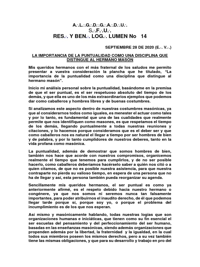 136 - La Importancia de La Puntualidad Como Una Disciplina Que Distngue ...