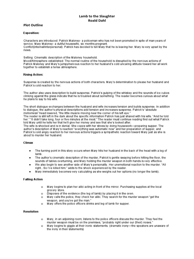 Lamb To The Slaughter - Note | PDF