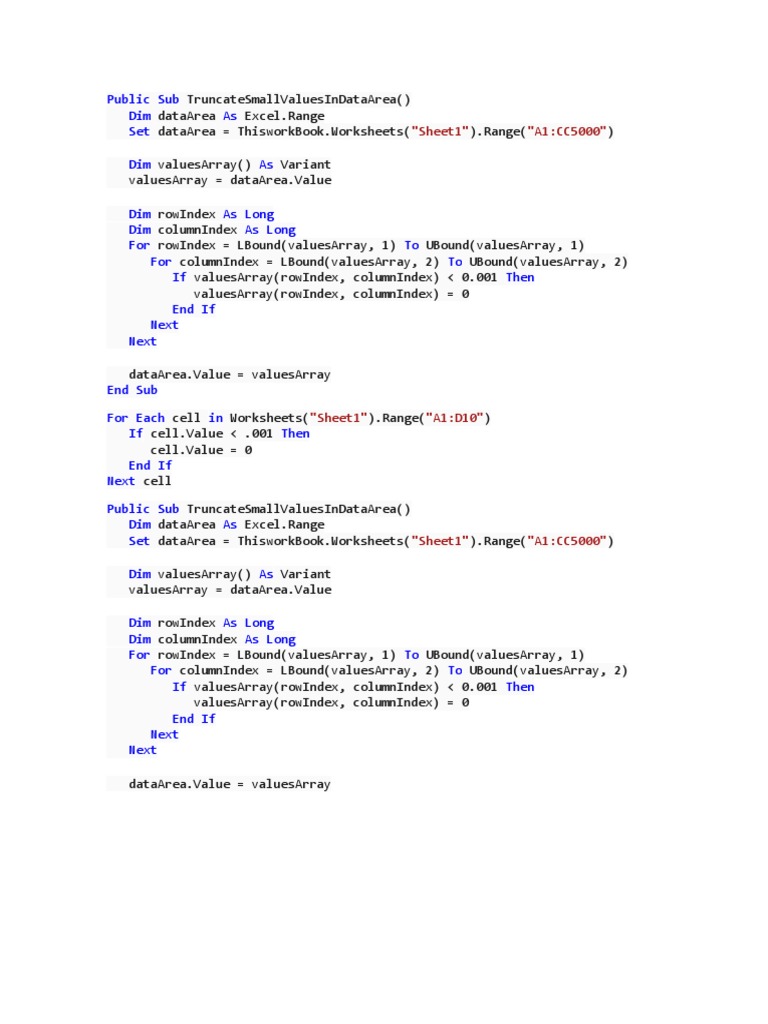 Public Sub Dim As Set Dim As: "Sheet1" "A1:CC5000" | PDF