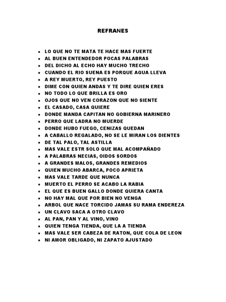 REFRANES y Chistes | PDF