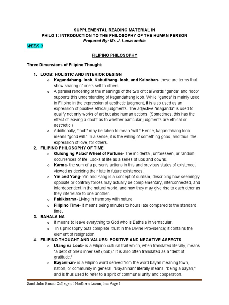 Philo 1 Reading Materials 3 | PDF | Existence | Philosophy