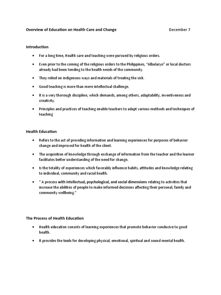 Lesson 1 | PDF | Health Education | Behavior