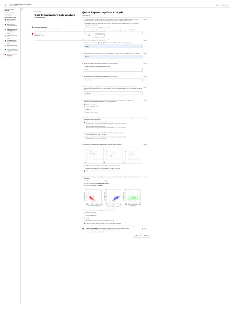 Exploratory Data Analysis Quiz 4 | PDF | Tornadoes | Data Analysis