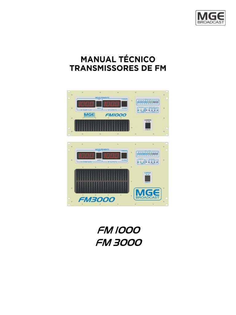 Manual Técnico FM1000 e FM3000 | PDF | Bens manufaturados | Eletrônicos