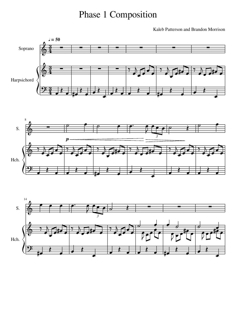 Phase 1 Composition: Kaleb Patterson and Brandon Morrison 50 | PDF