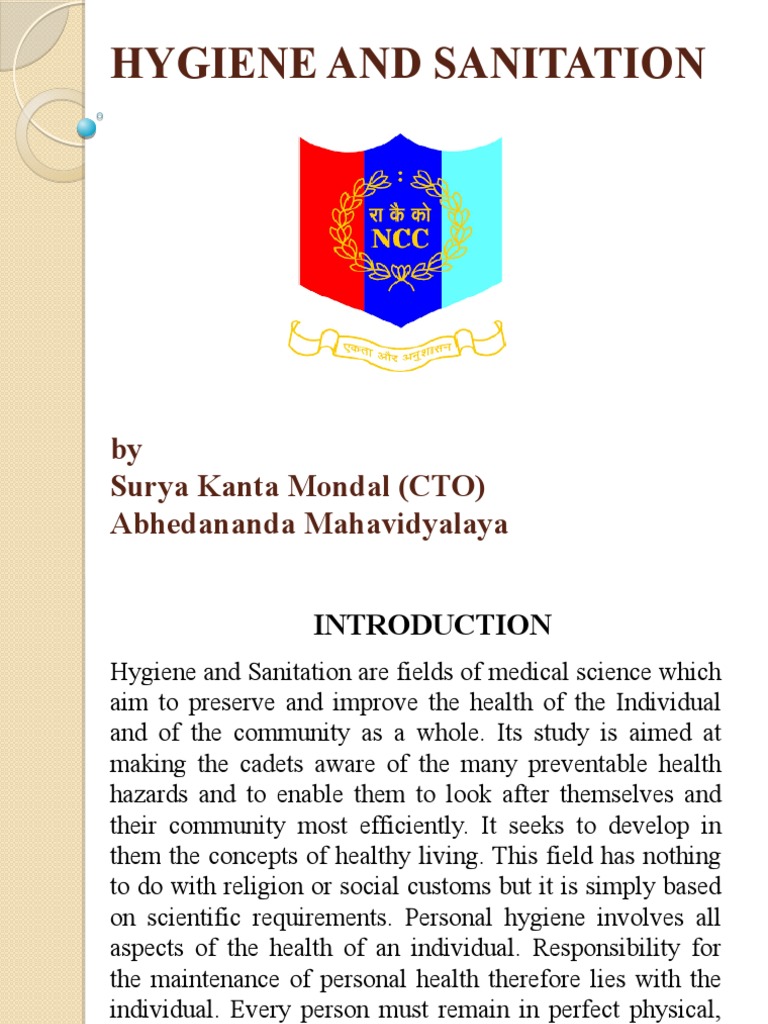 Hygiene and Sanitation | PDF | Hygiene | Sewage Treatment