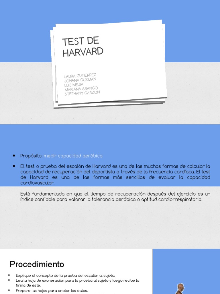 Test de Harvard | PDF | Medicina CLINICA | Especialidades Medicas
