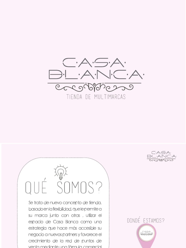 Presentacion Casa Blanca Tienda Multimarcas | PDF | Marca | Bancos
