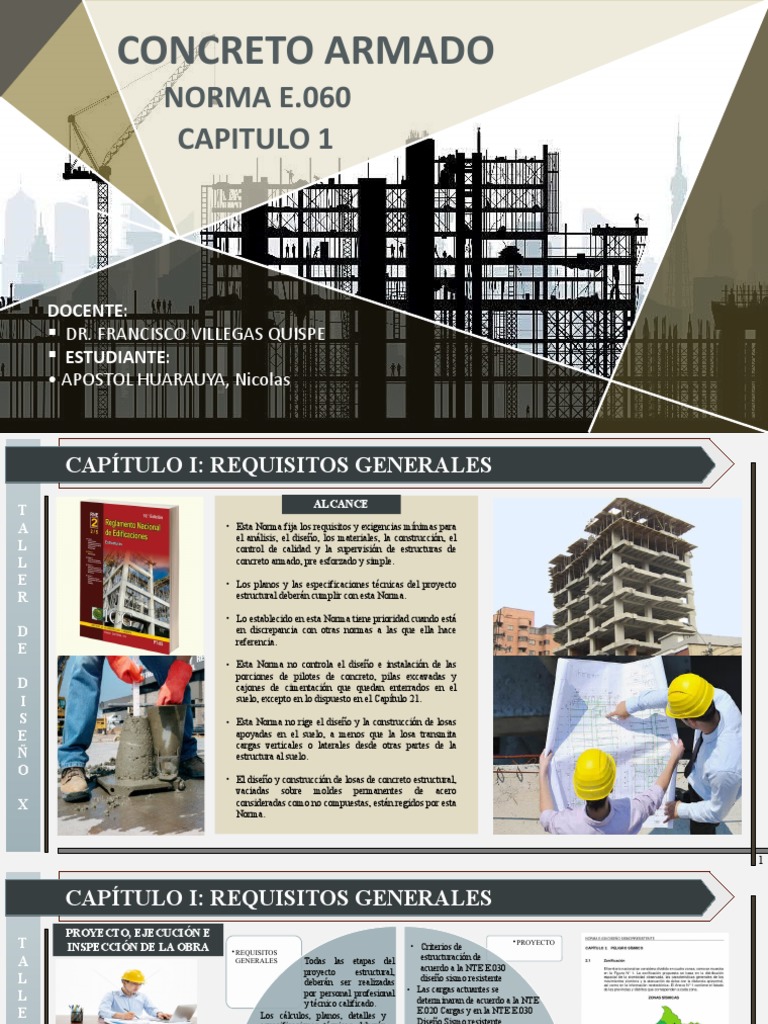 Norma E.060 - Capitulo 1 | PDF | Albañilería | Hormigón