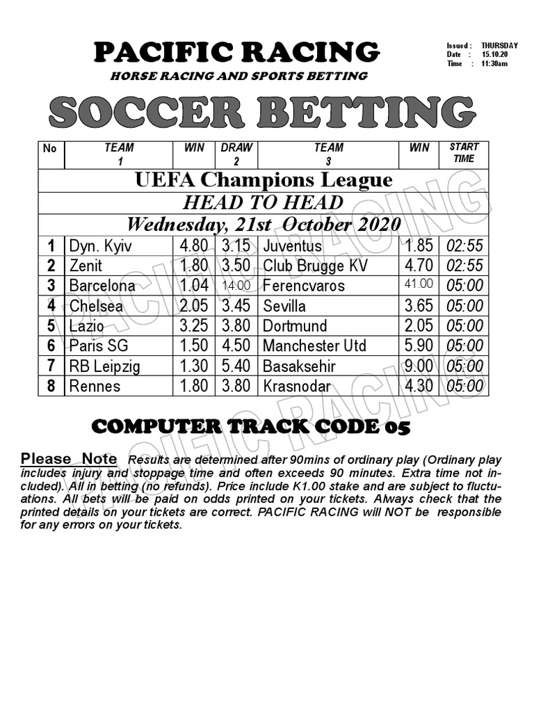 Soccer Uefa - Pacific Racing | PDF