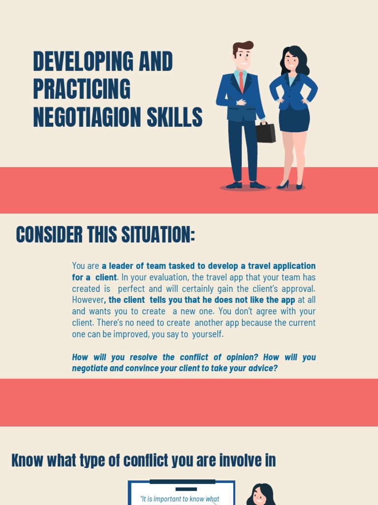 Developing and Practicing Negotiagion Skills | PDF | Bargaining ...