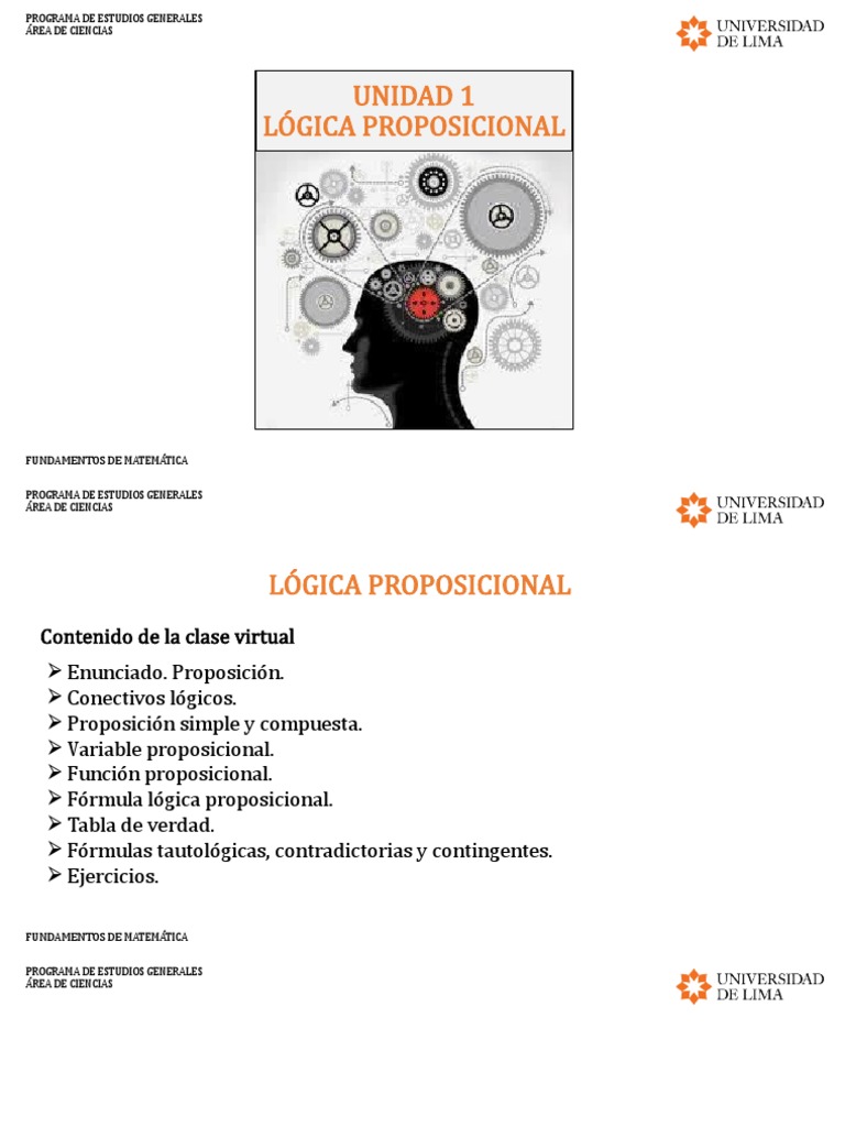 Semana 1 LOGICA PROPOSICIONAL | PDF | Proposición | Verdad