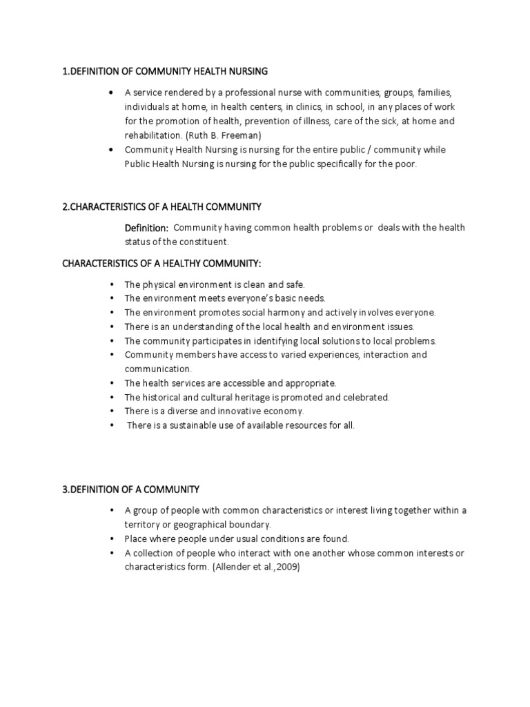 Community Health Nursing | PDF | Nursing | Community