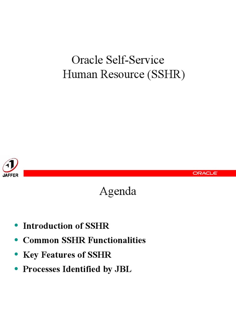 Oracle Self Service Human Resource Sshr Pdf World Wide Web Internet And Web
