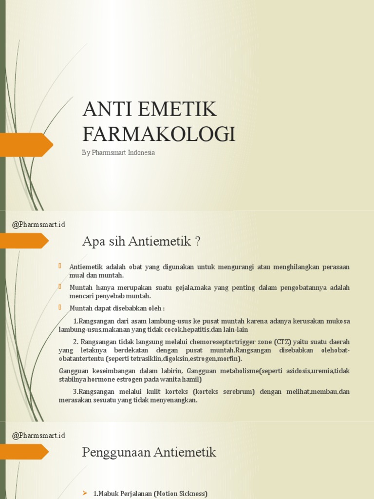 Anti Emetik Farmakologi | PDF