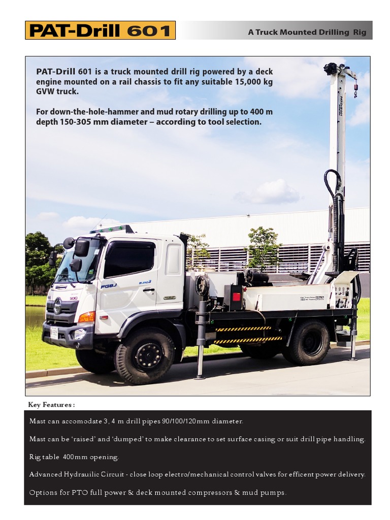 A Truck Mounted Drilling Rig | PDF | Drilling Rig | Drill