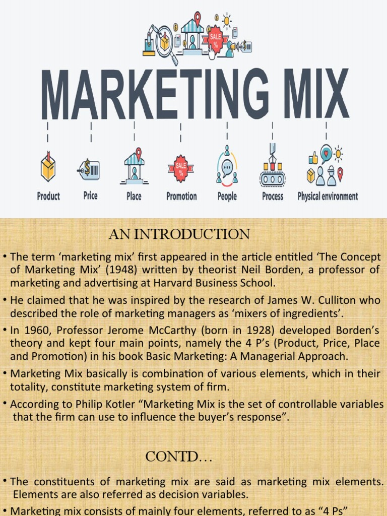 Introduction to the Marketing Mix | PDF | Marketing Communications ...