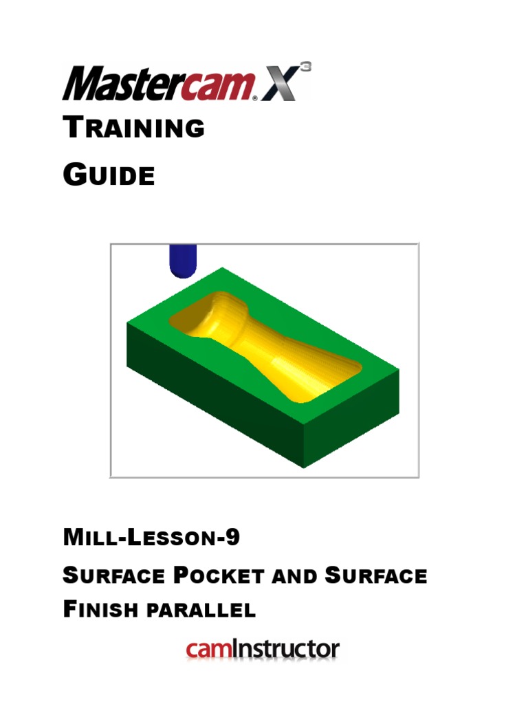 MasterCam Sample-Mill-Lesson-9 | PDF | Machine Tool | Icon (Computing)