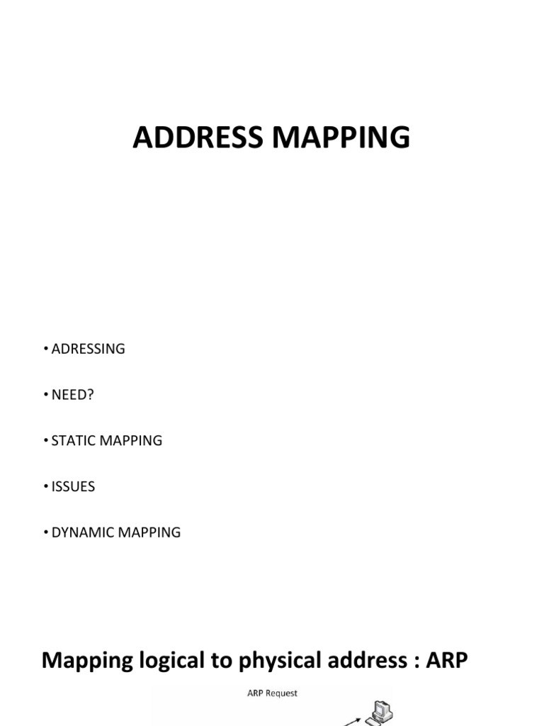 Address Mapping in Data Communication | PDF | Internet Protocols ...