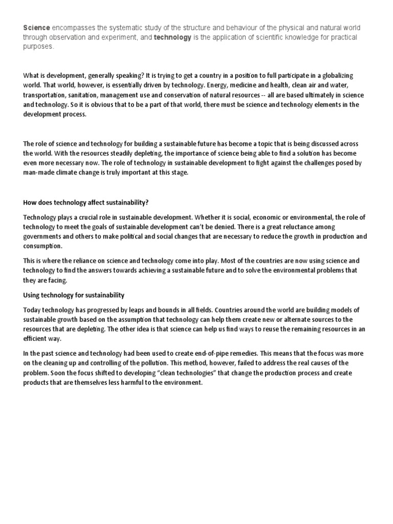 Through Observation and Experiment, and Technology Is The Application ...