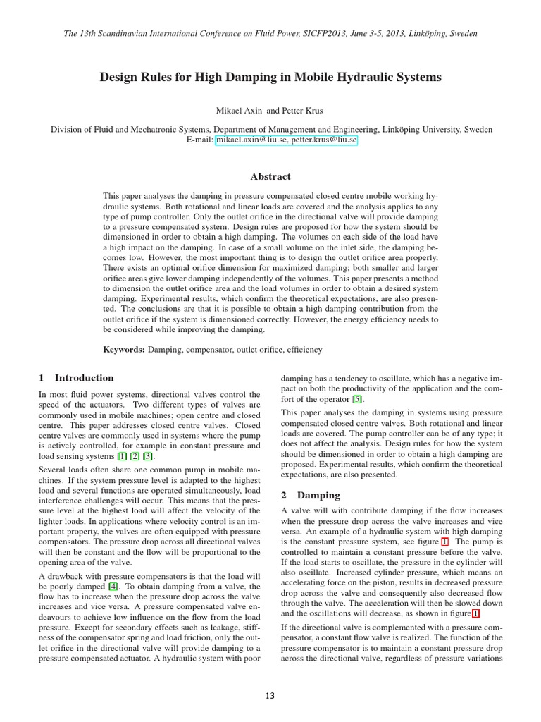 DesignRules For HighDamping | Download Free PDF | Valve | Pump