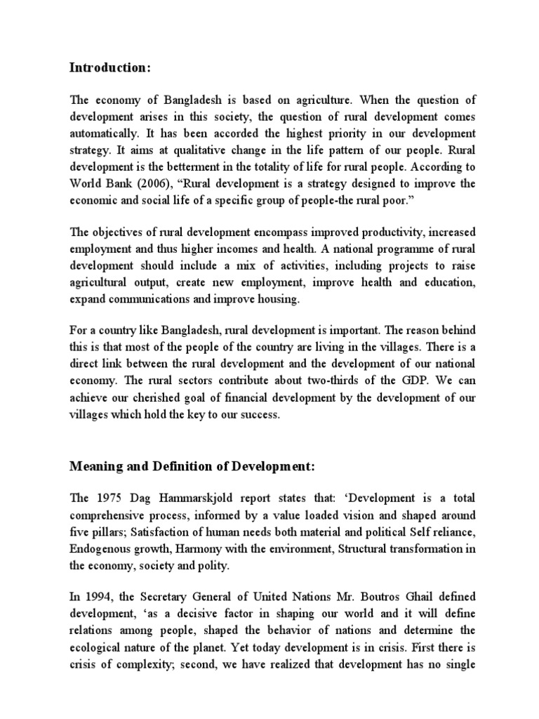 Rural Development Pdf Poverty Poverty Homelessness