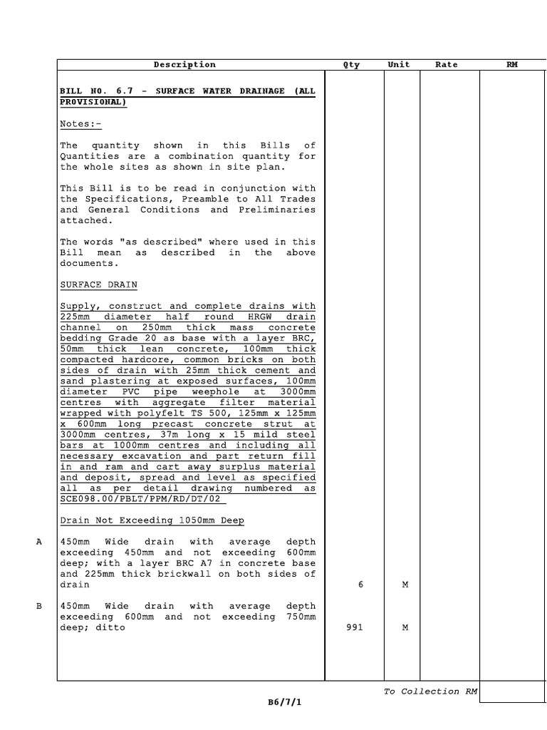 Surface Water Drainage | PDF | Drainage | Concrete