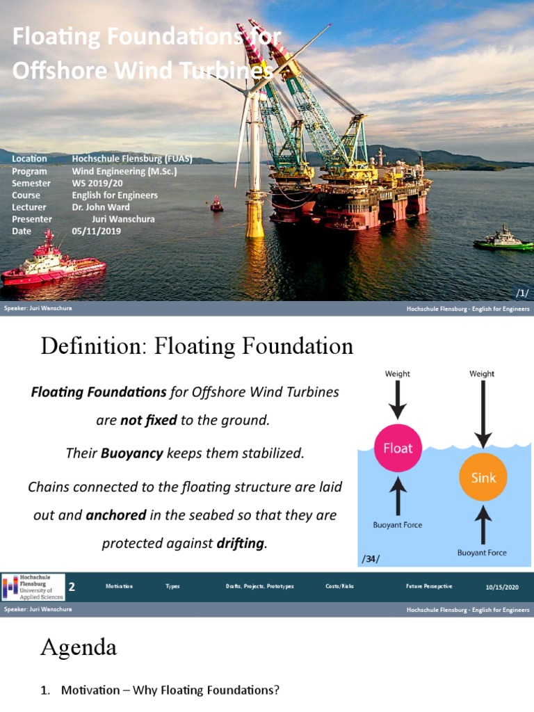 Floating Foundations for Wind Turbines | PDF | Alternative Energy ...