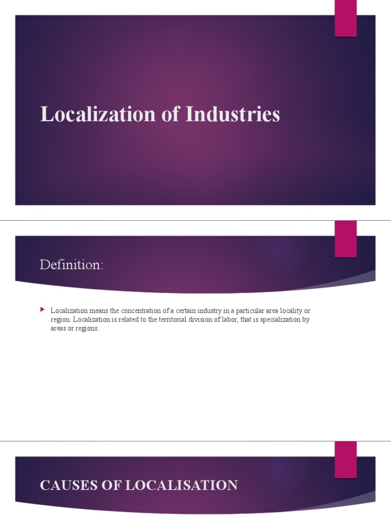 Localization of Industries | PDF