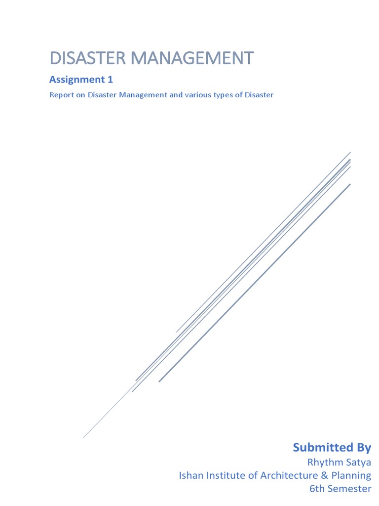 Disaster Management: Assignment 1 | PDF | Hazards | Natural Disasters