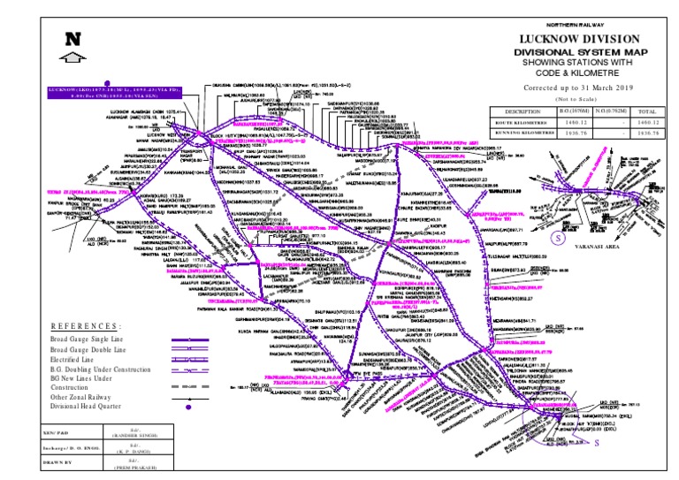 Lucknow Division: Showing Stations With Code & Kilometre | PDF ...