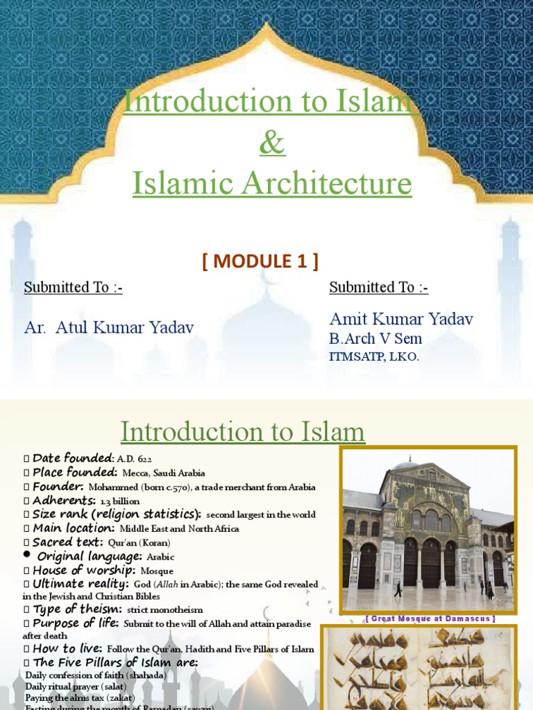 Introduction To Islam & Islamic Architecture | PDF | Hajj | Mosque