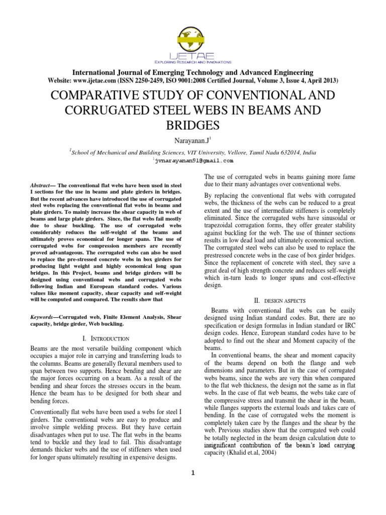 Ijetae Paper Template PDF | PDF | Bending | Beam (Structure)