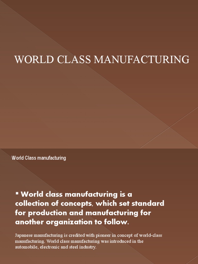 World Class Manufacturing | PDF | Innovation | Business