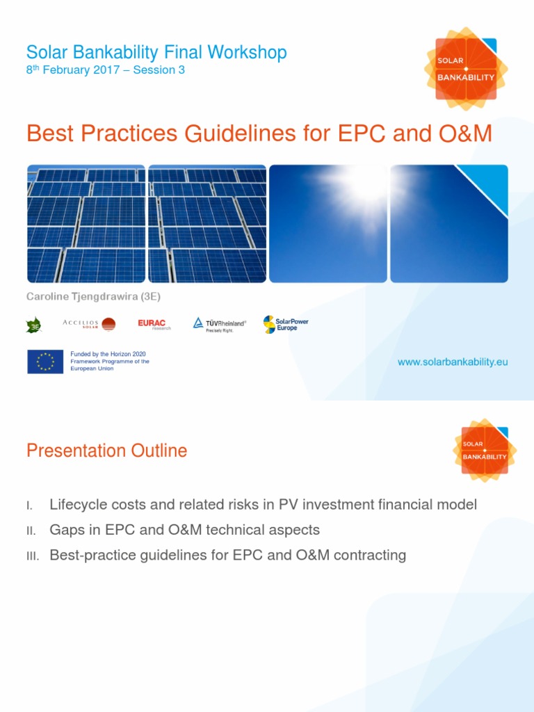 Caroline Tjengdrawira Best Practices Guidelines For EPC and O M PDF ...